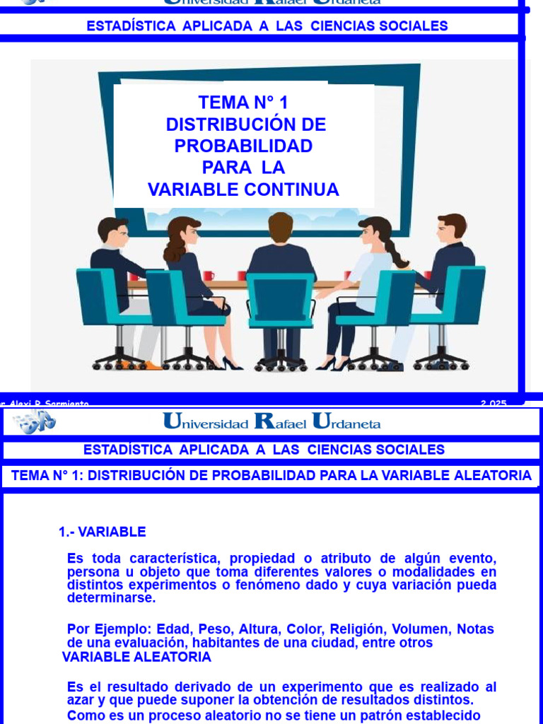 Tema N - 1 Def | PDF | Teoría de probabilidad | Variable aleatoria