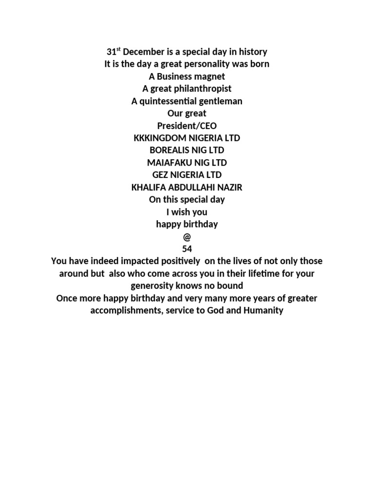 31st December Is A Special Day in History | PDF