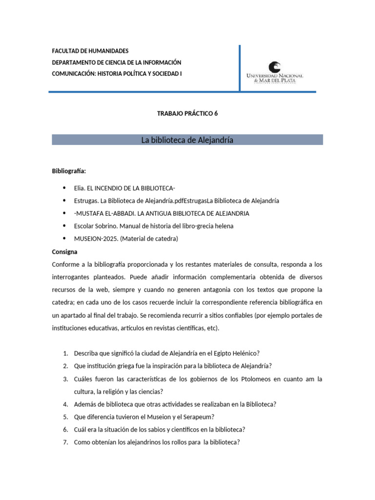 Consigna TP 6 Comunicacion | PDF
