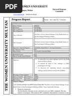 PHD Student Progress Report Template | PDF | Thesis | Doctor Of Philosophy
