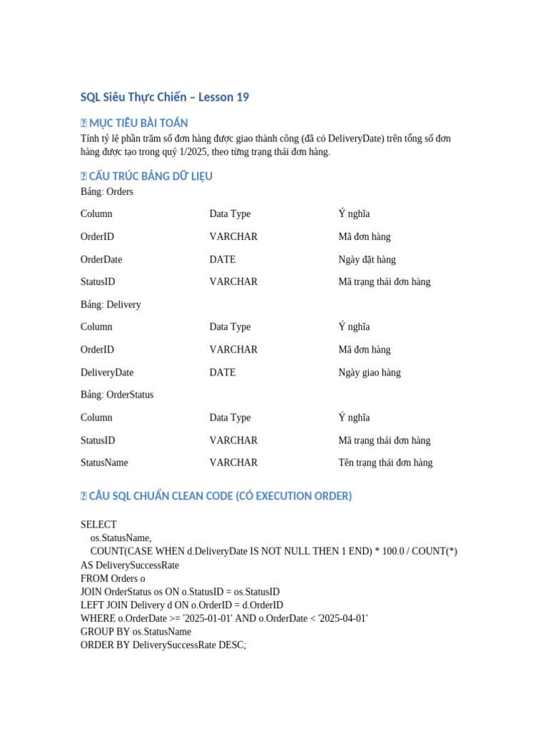 SQL Lesson 19 Sieu Thuc Chien | PDF