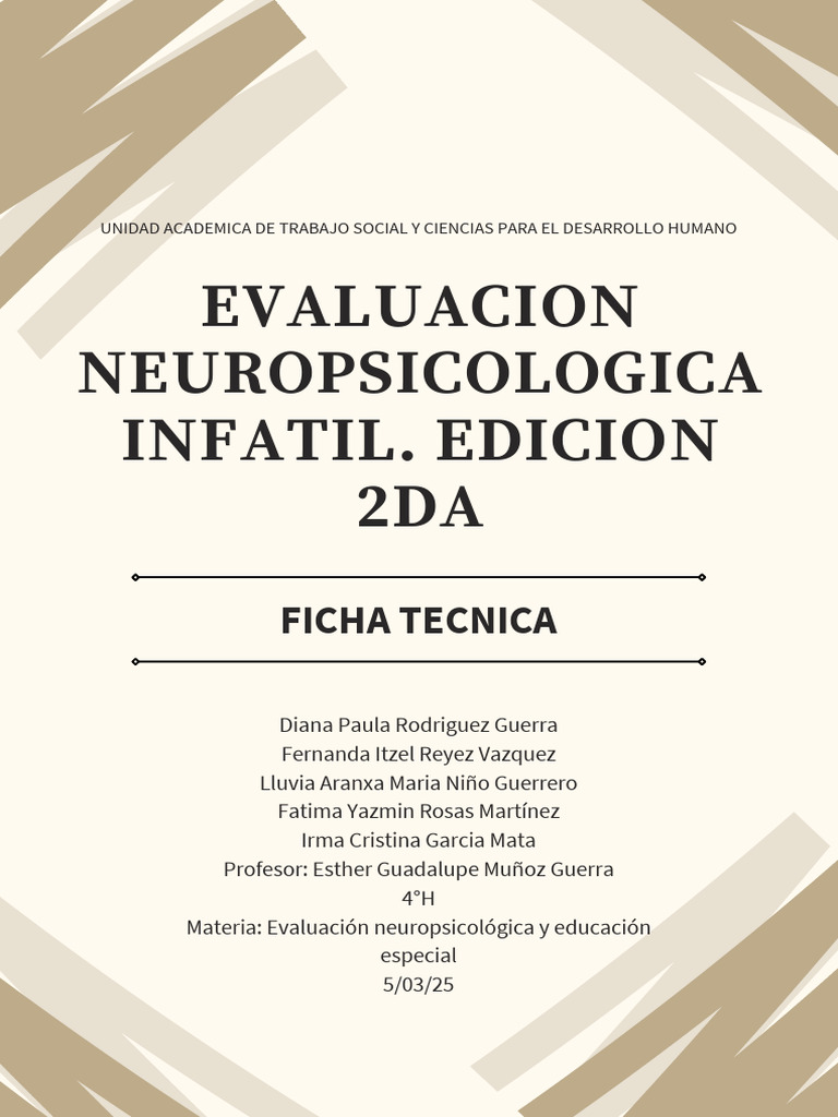 Ficha Tecnica Eni | PDF | Neuropsicología | Evaluación