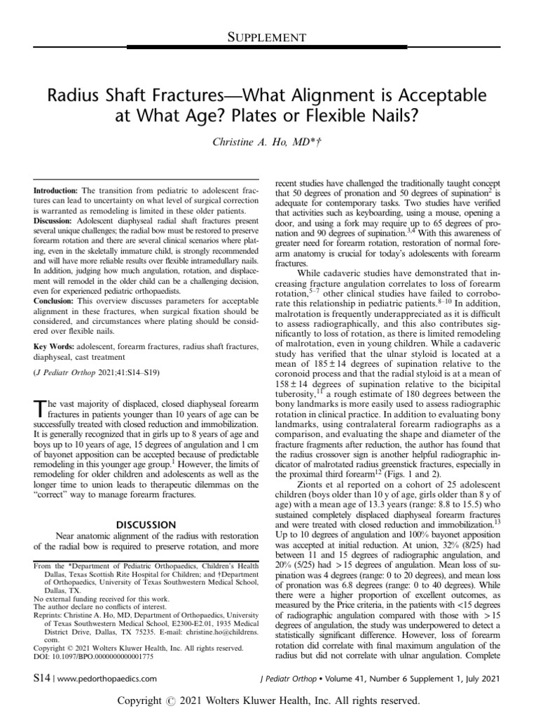 Radius Shaft Fractures What Alignment Is.4 | PDF | Anatomical Terms Of ...