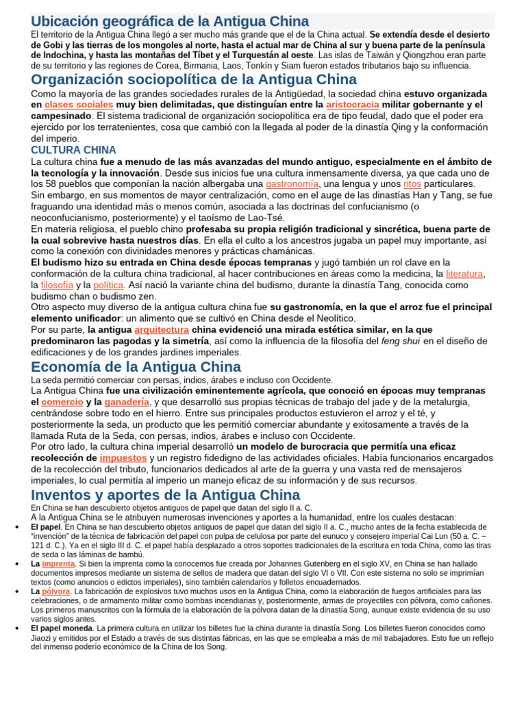 Antigua China | PDF | China | Política mundial