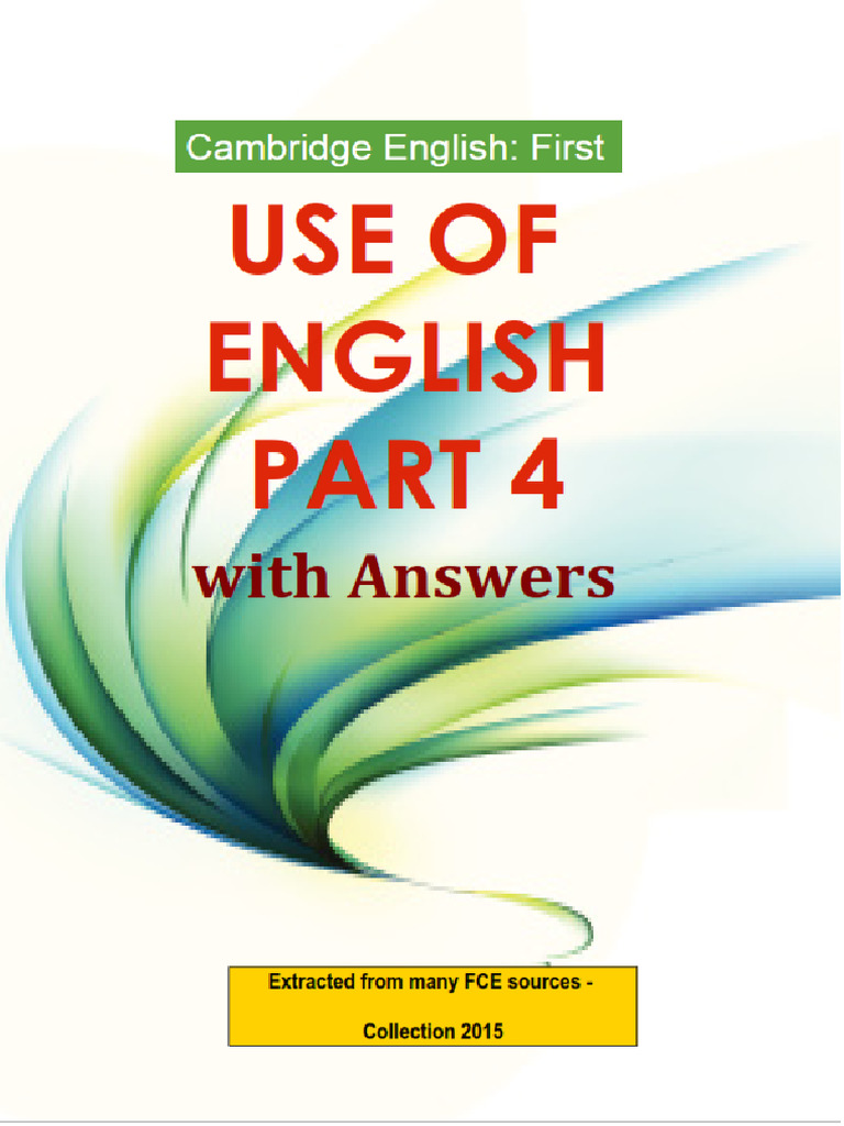 FCE Use of English - Part 4 | PDF