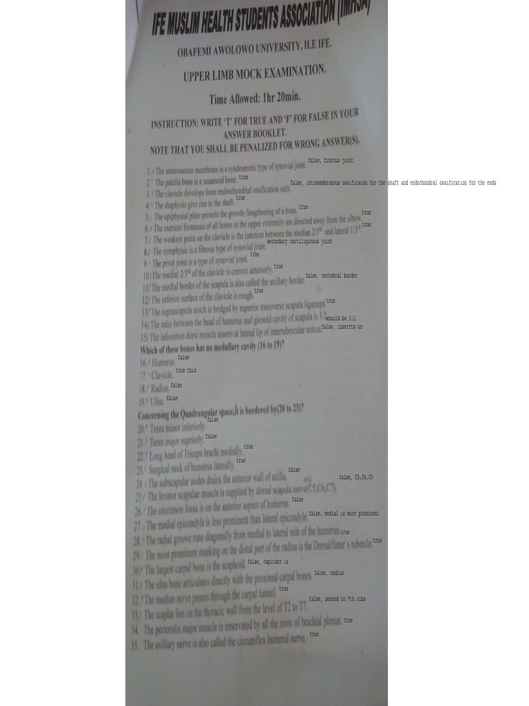 Imhsa Ulpq-1 | PDF | Elbow | Human Anatomy