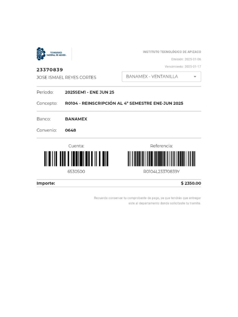 Recibo S | PDF