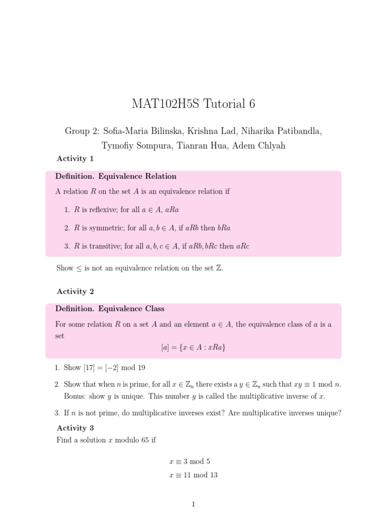 102 W2025 Tutorial6 | PDF