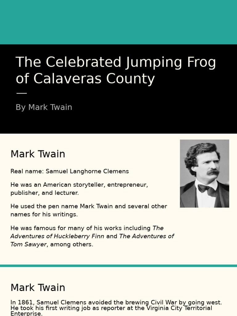 The Celebrated Jumping Frog of Calaveras County | PDF | Mark Twain | Frog