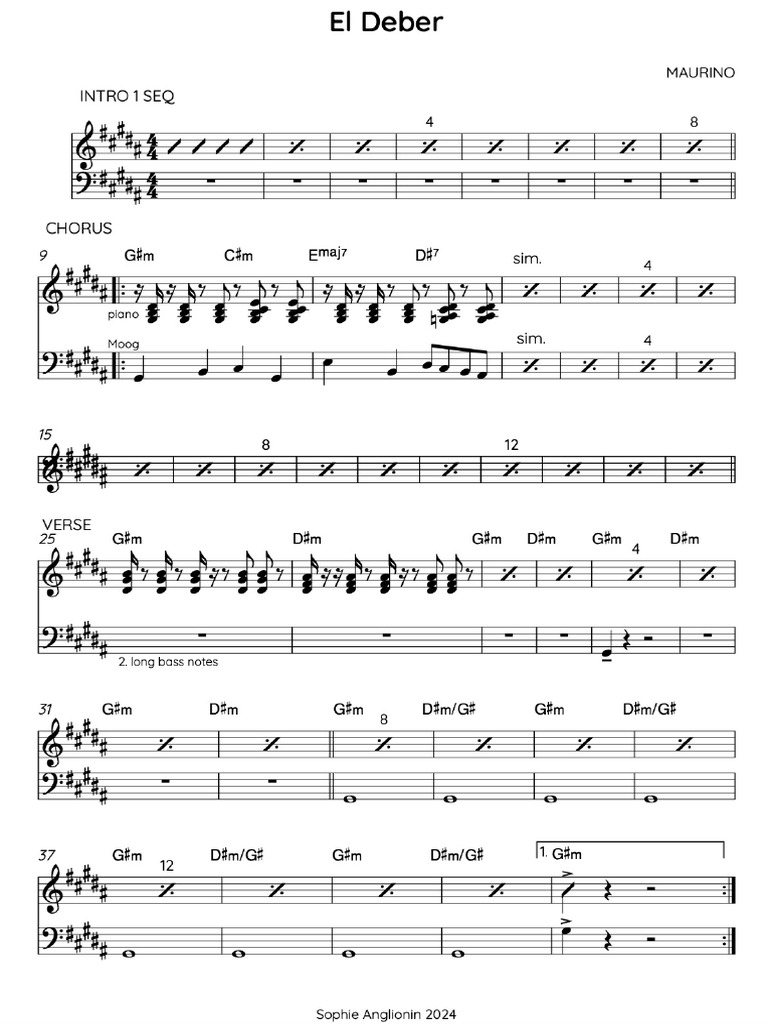 El Deber (Leadsheet) | PDF