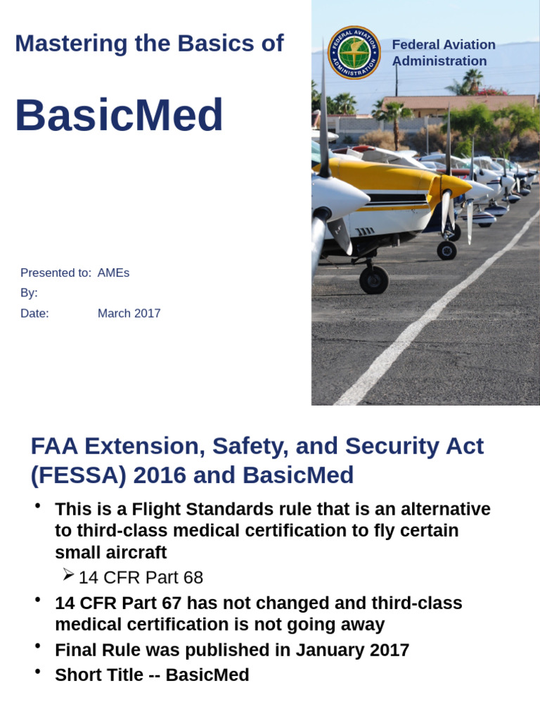 BasicMed AME Presentation | PDF | Instrument Flight Rules | Medicine