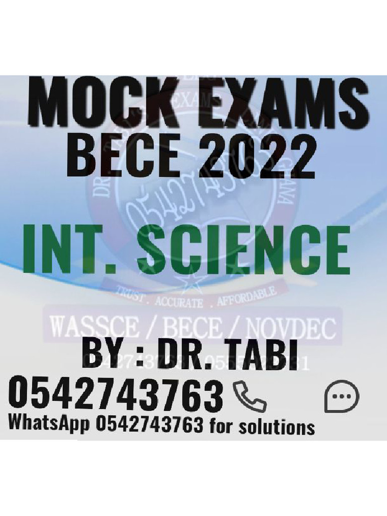 Bece Science Mock | PDF