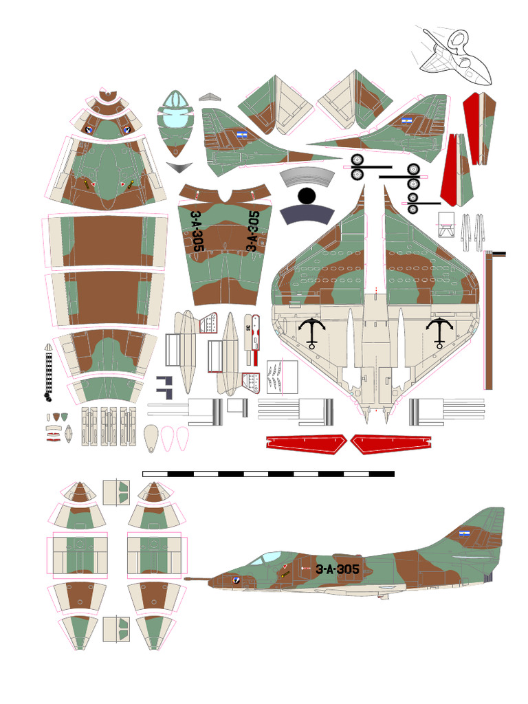 2191 Douglas A-4q 3-A-305 Skyhawk Scissors and Planes | PDF