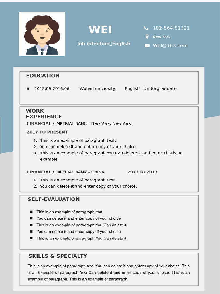 Education: Job Intention English | PDF