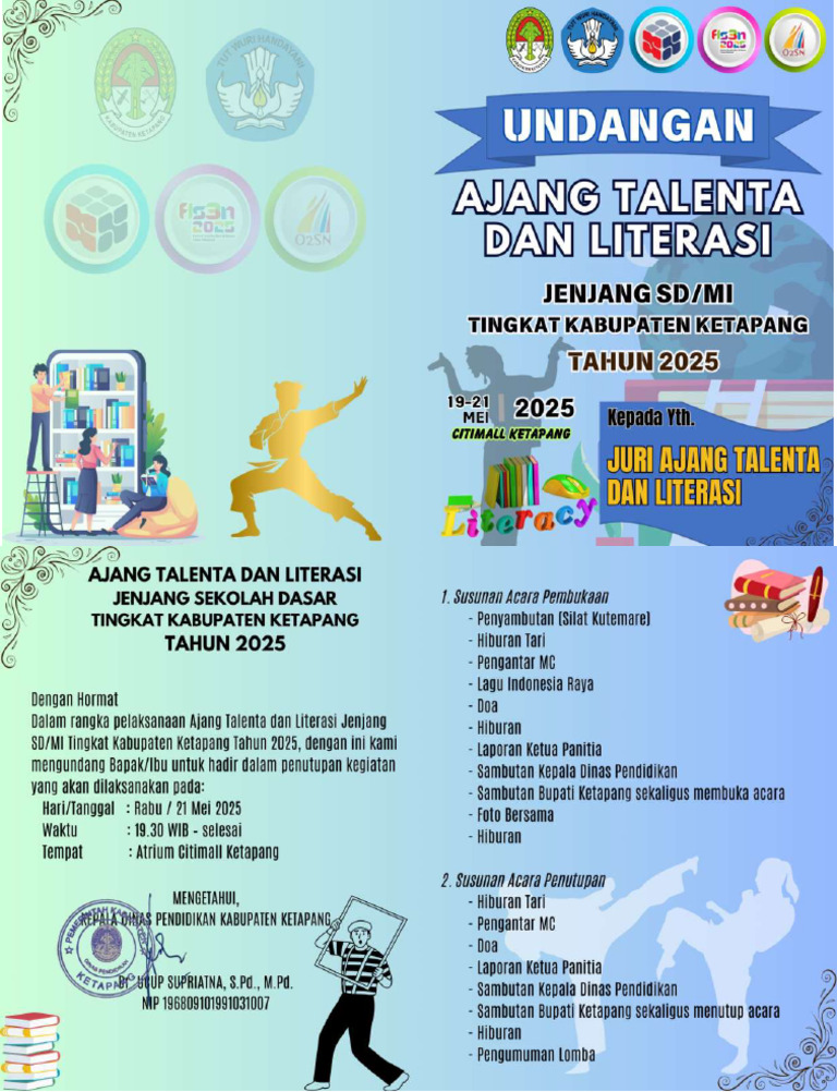 Undangan Juri Untuk Penutupan Ajang Talenta Dan Literasi 2025 | PDF