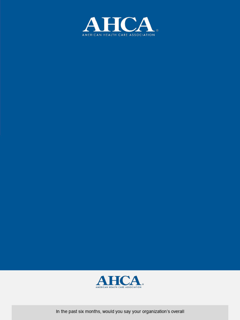 AHCA State of The Sector 2024 | PDF | Nursing | Health Care