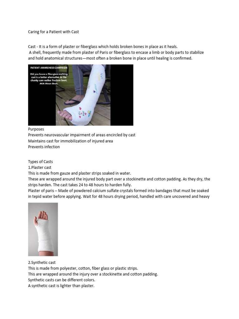 Caring For A Patient With Cast | PDF | Musculoskeletal System ...