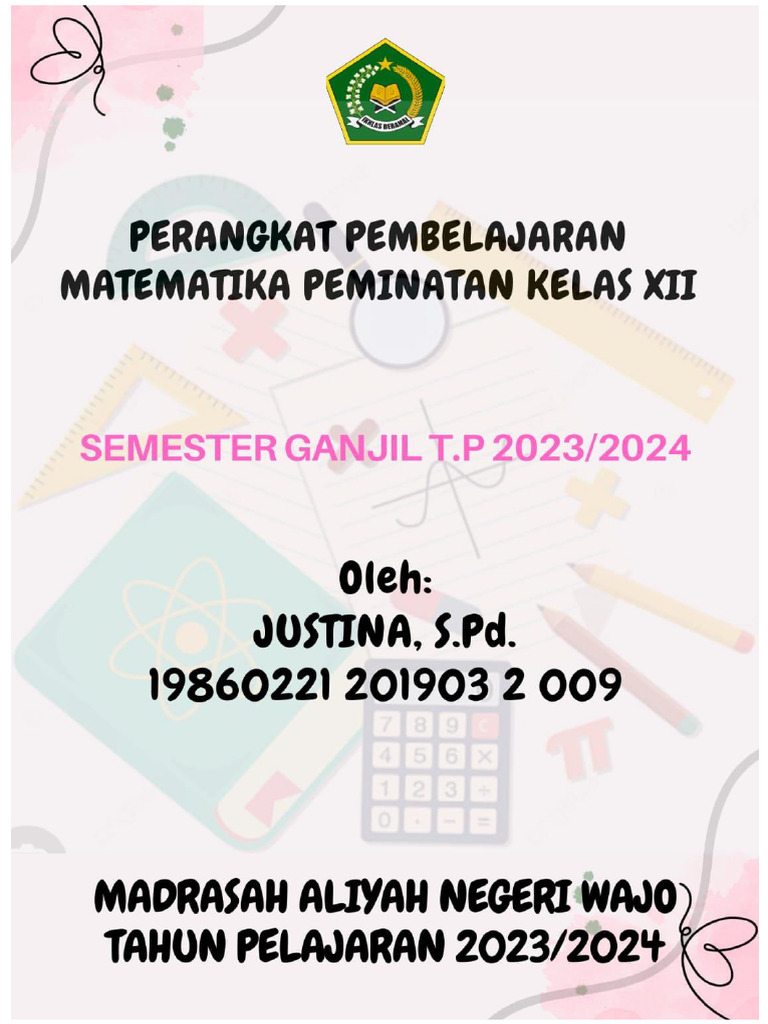 PERANGKAT PEMBELAJARAN SEMESTER GANJIL TP 2023-2024 | PDF