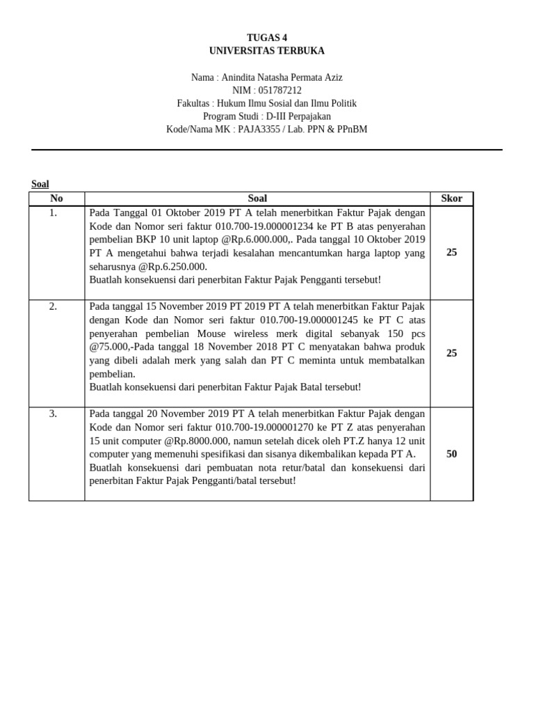 Tugas 4 Lab. PPN & PPNBM - Anindita Natasha Permata Aziz | PDF