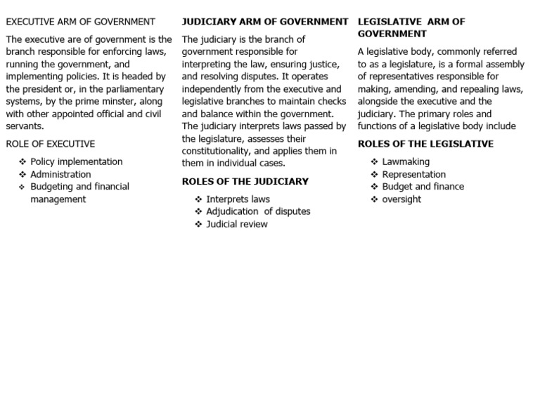 Arm of Government | PDF