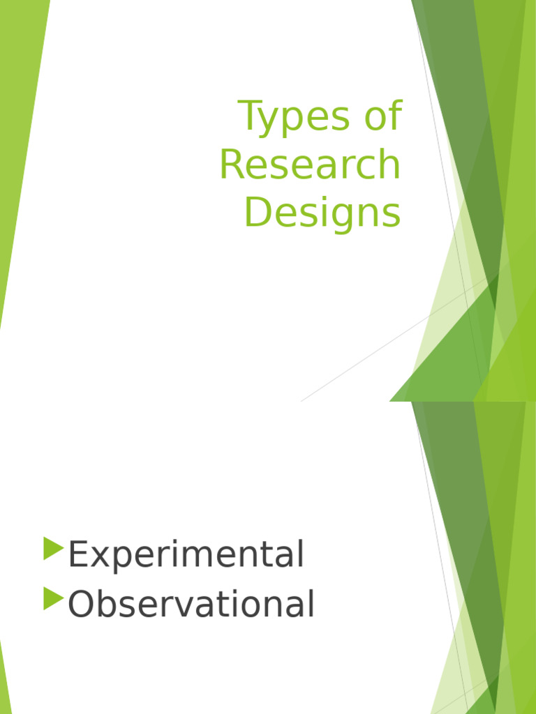 Research Design Types: Experimental vs. Observational | PDF