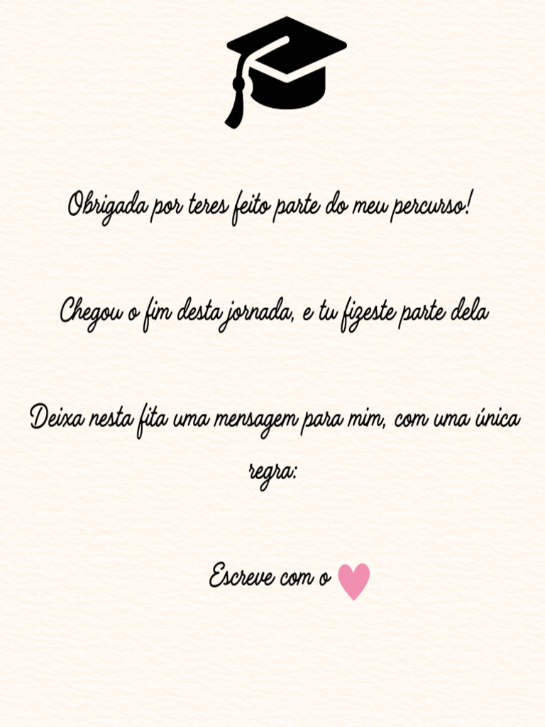 Obrigada por teres feito parte do meu | PDF