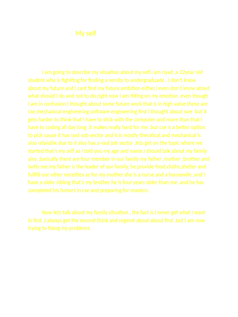My Self | PDF