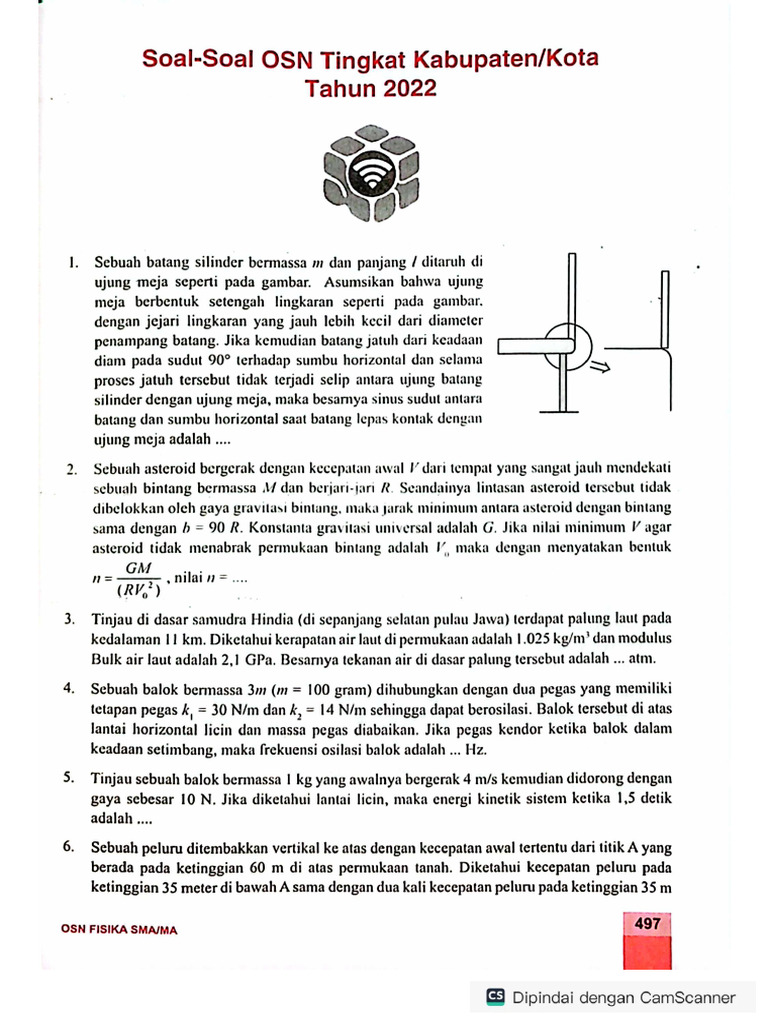 Soal OSK Fisika 2022 | PDF