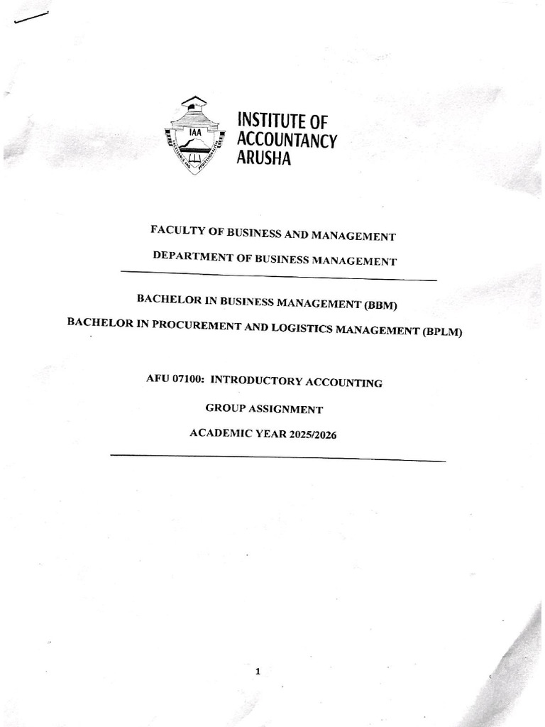 Accounting Group Assignment | PDF
