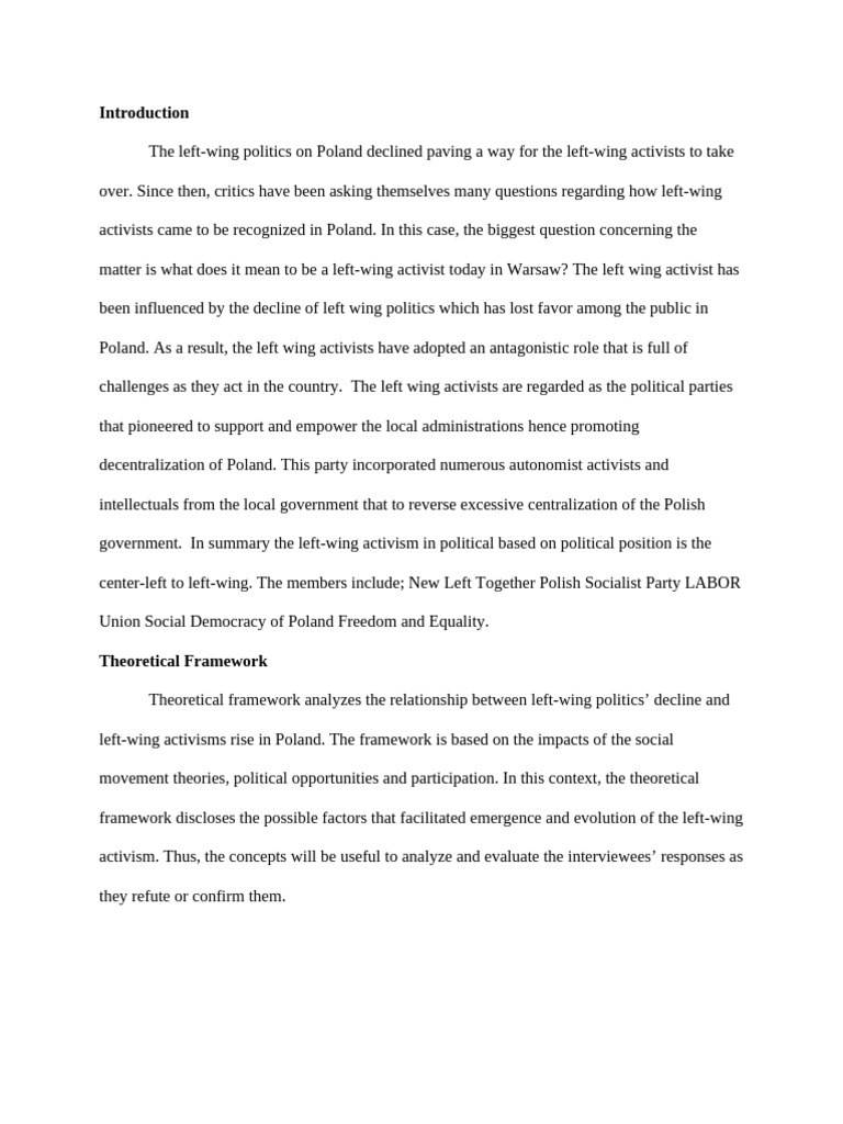 Left Wing Activists in Poland | PDF | Activism | Social Movements