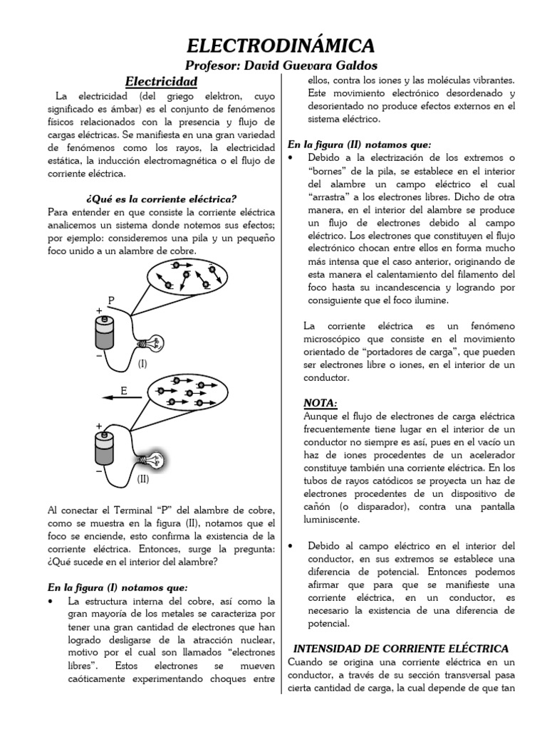 Corriente El Ctrica | PDF | Corriente eléctrica | Resistividad Eléctrica y Conductividad