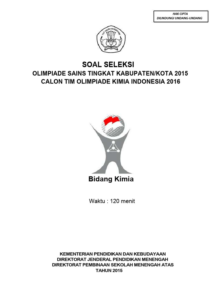 2015_OSK Kimia SMA_Soal dan Kunci Jawaban [p4kguru.blogspot.com] | PDF