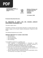 Madziwa Teachers College 2025 Intake Details | PDF