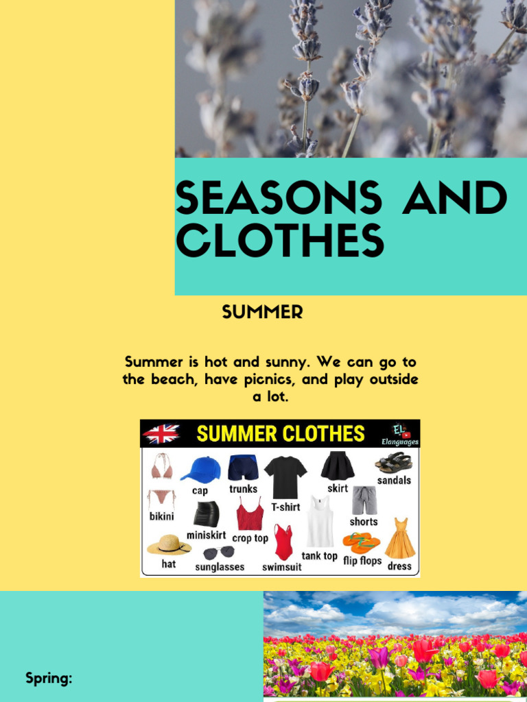 Seasons and Clothes | PDF