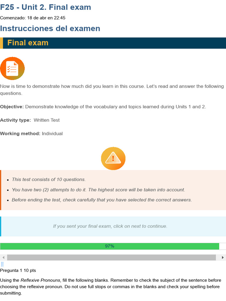 Examen - F25 - Unit 2. Final Exam Ingles VII Maira | PDF | Leadership | Cognition