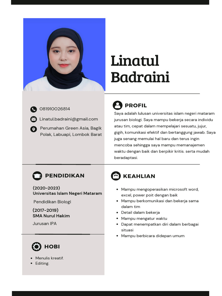 CV Baru Elin | PDF