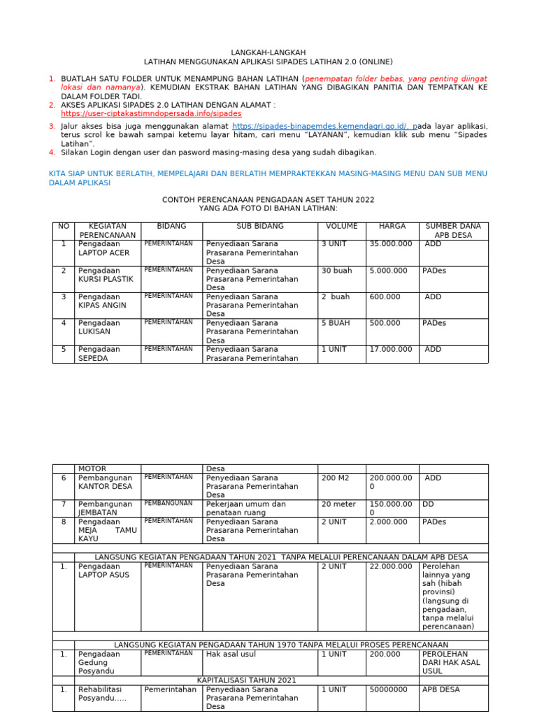 Panduan Mengakses Aplikasi Sipades Dan Contoh Soal Perencanaan ...