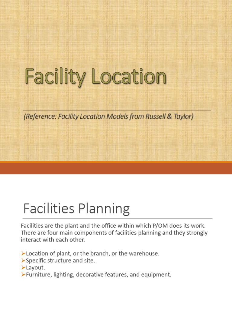 Facility Location Models | PDF | Cost Of Living | Infrastructure
