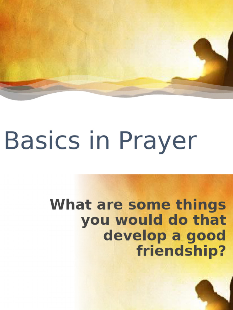 Basics in Prayer - LHM | PDF | Prayer | Christian Mysticism
