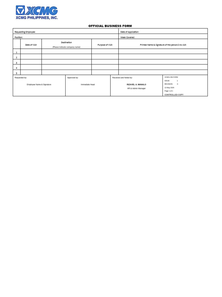 20 - Official Business Form | PDF