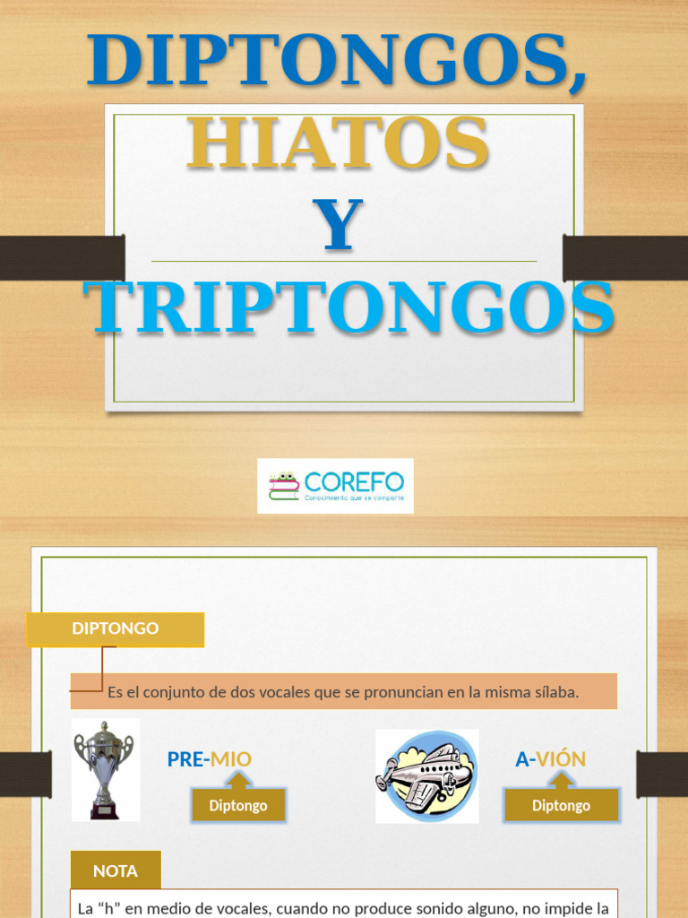 Diptongos, Hiatos y Triptongos para Niños | PDF | Fonética | Voz humana