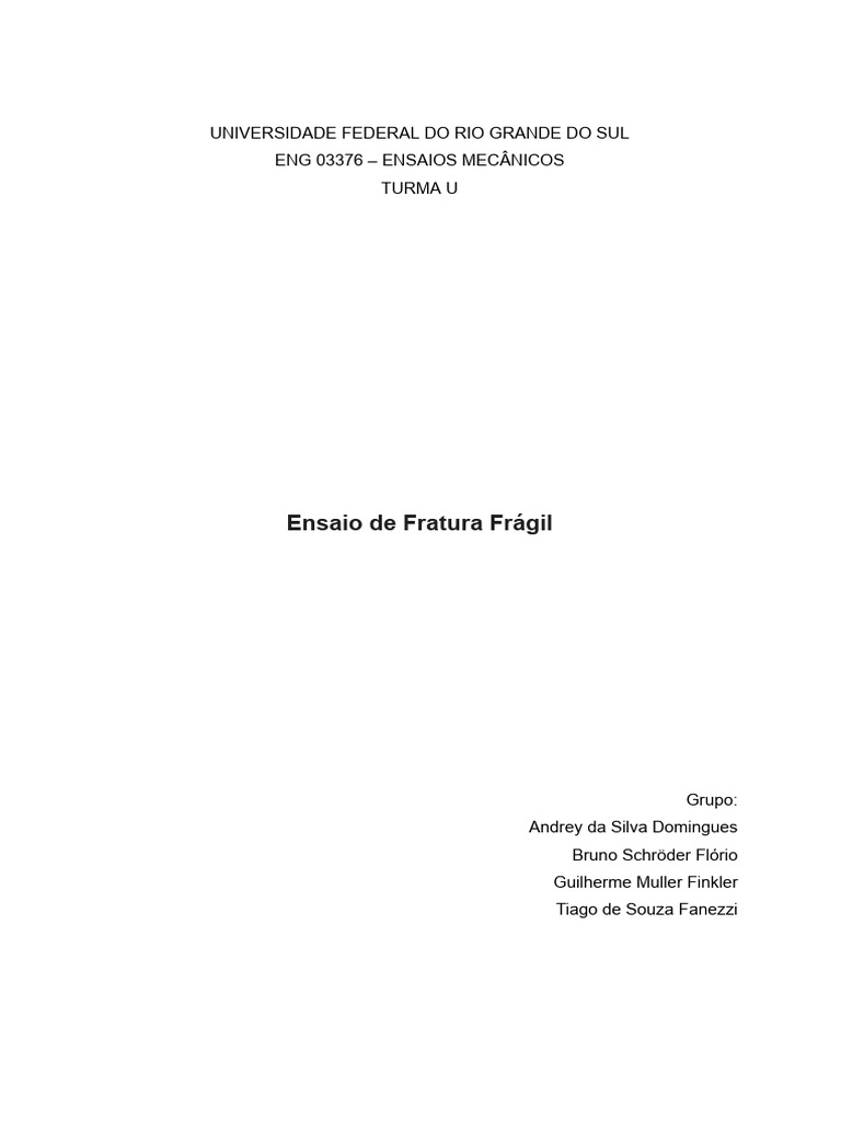 Ensaio de Fratura Frágil em Epóxi | PDF | Resistência dos materiais ...