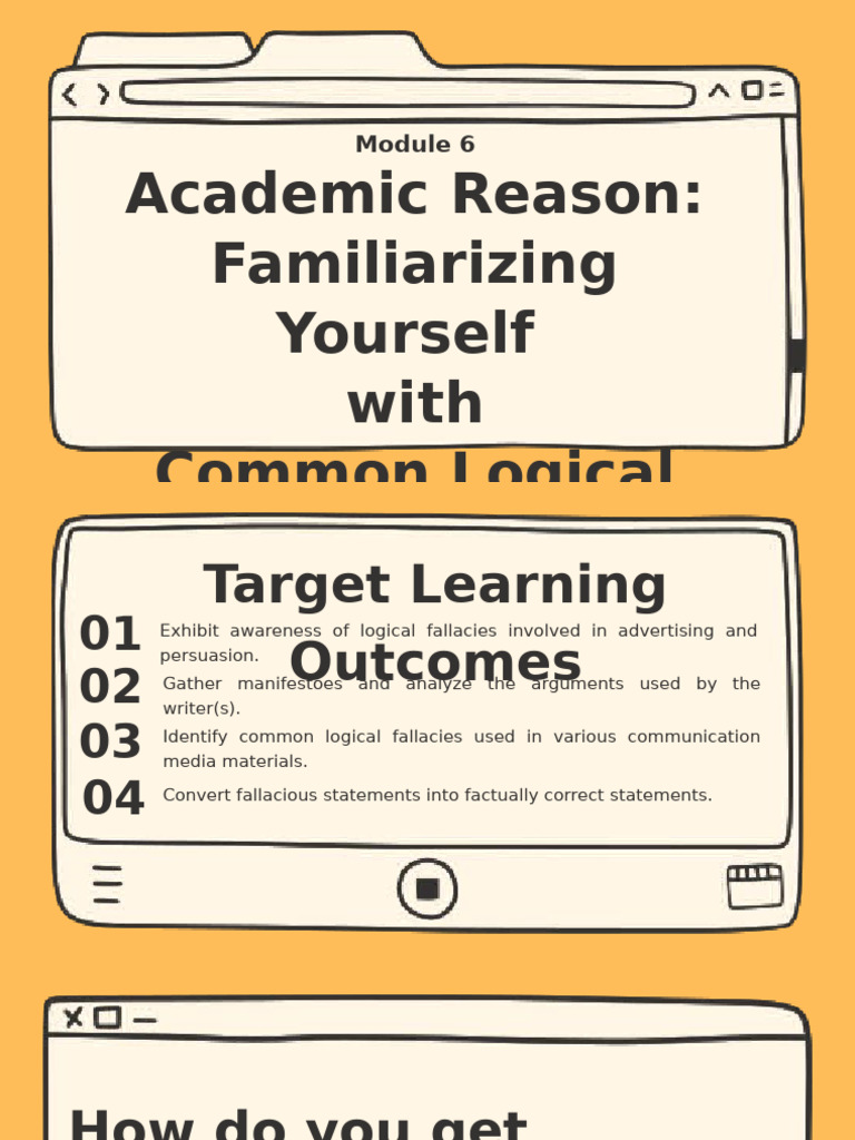 Module 6. Academic Reason Familiarizing Yourself With Common Logical Fallacies | PDF | Fallacy ...