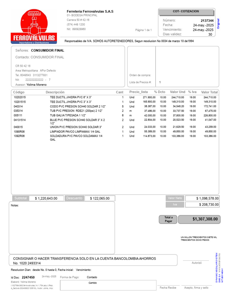 Coti Edison 2405. | PDF