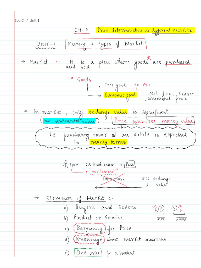 Toofan Eco CH 4 Unit 1, CA Foundation, Parag Gupta Sir | PDF
