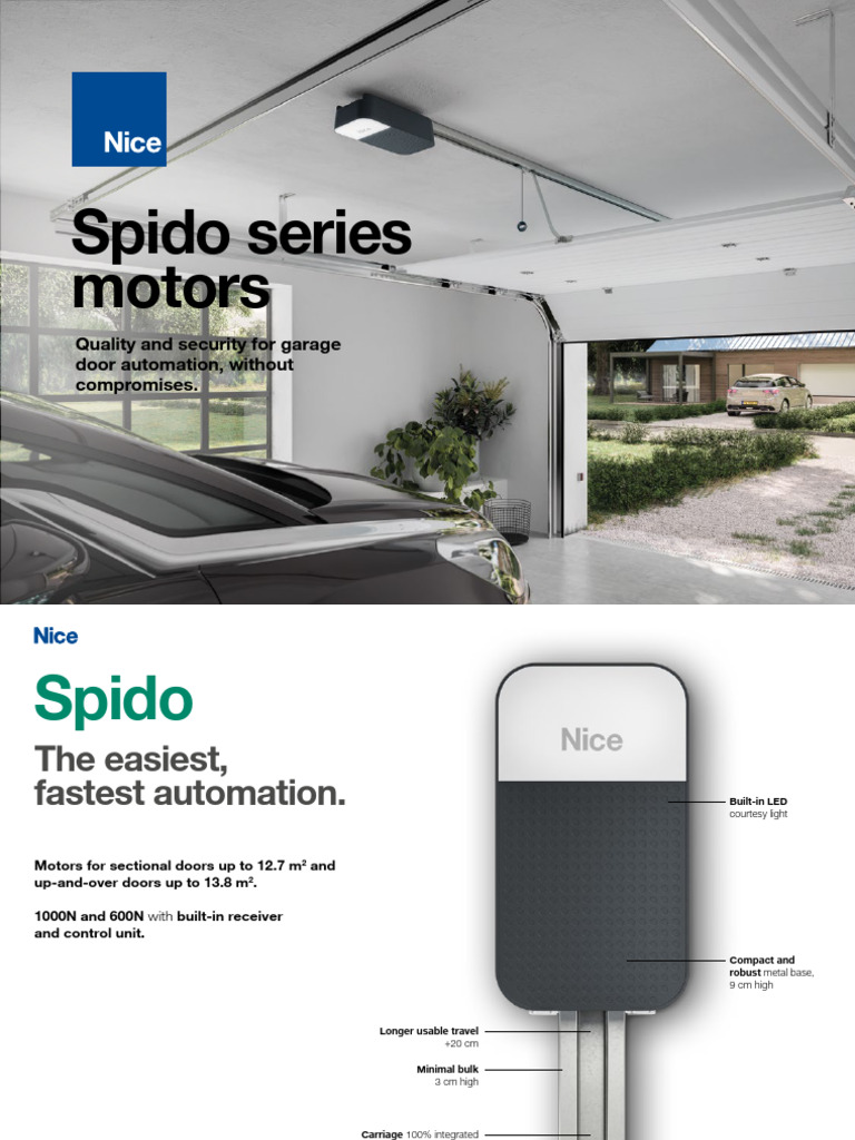 nice_spido600_spido1000_en | PDF | Home Automation | Garage (Residential)
