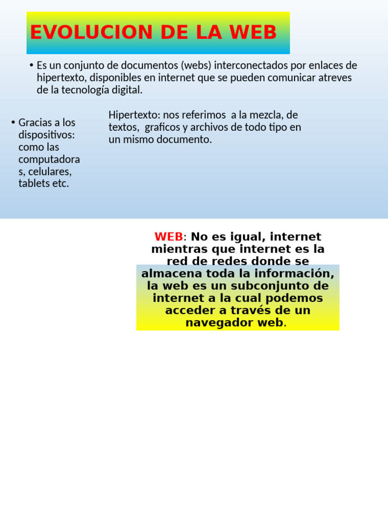 EVOLUCION DE LA WEB | PDF
