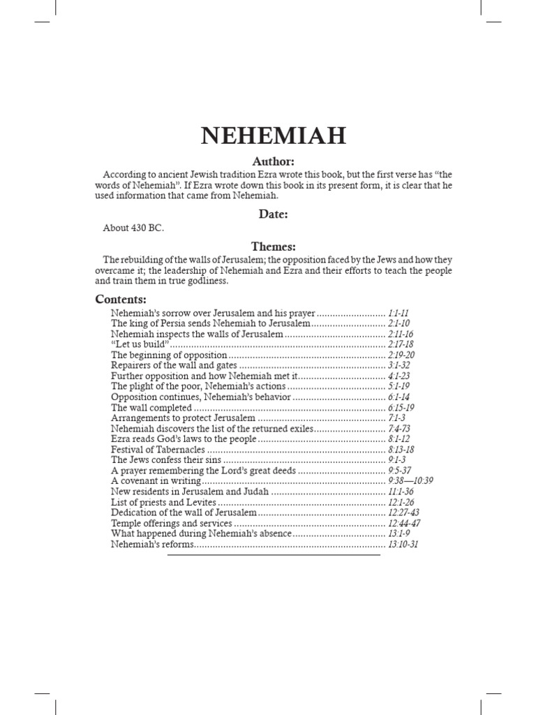 Nehemiah (Az) (Comment) .. | PDF
