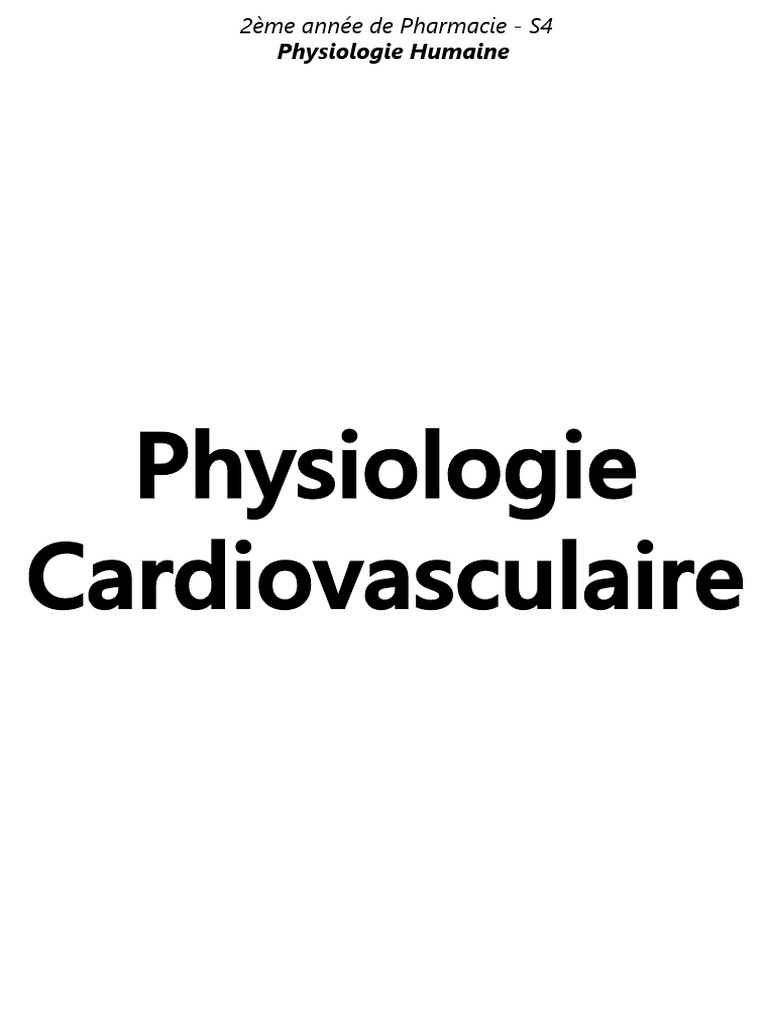 Physio Card | PDF | Sang | Valve cardiaque