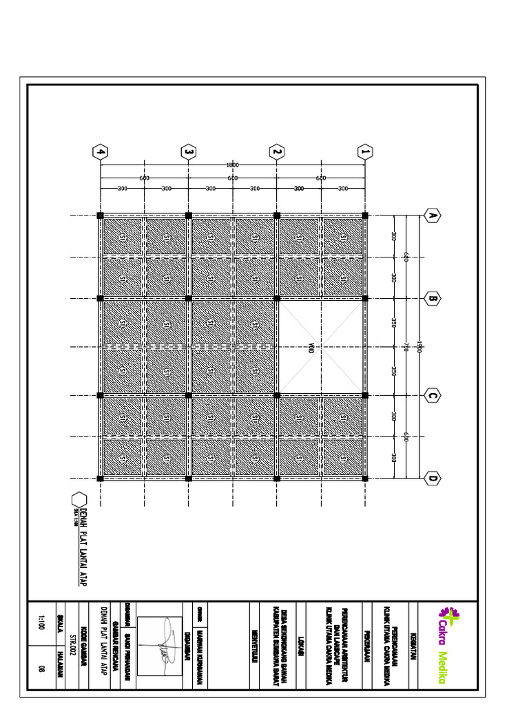 001.KCM STR Plat Lantai | PDF